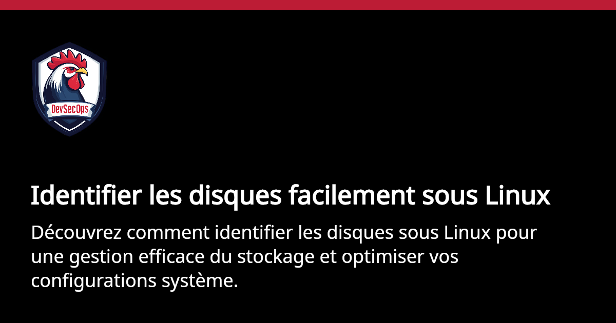 Identifier les disques facilement sous Linux | Stéphane ROBERT