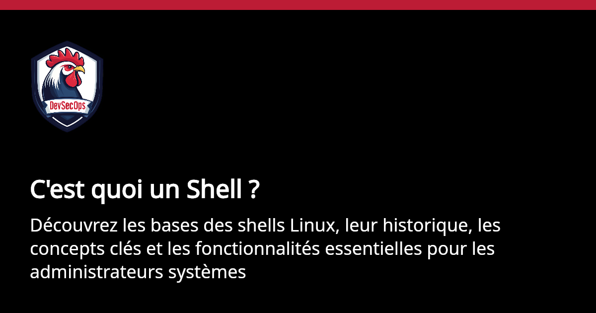 C'est quoi un Shell ? | Stéphane ROBERT