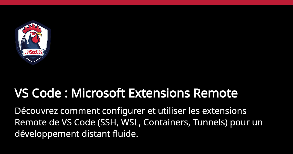 VS Code : Microsoft Extensions Remote | DevSecOps