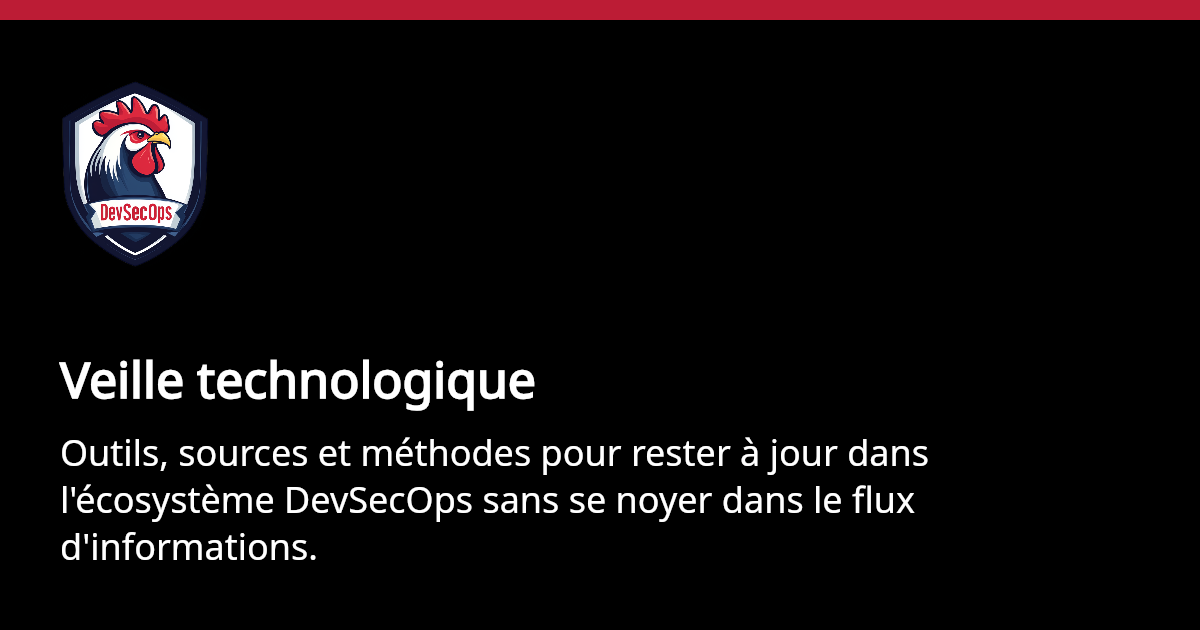 Veille technologique | Stéphane ROBERT