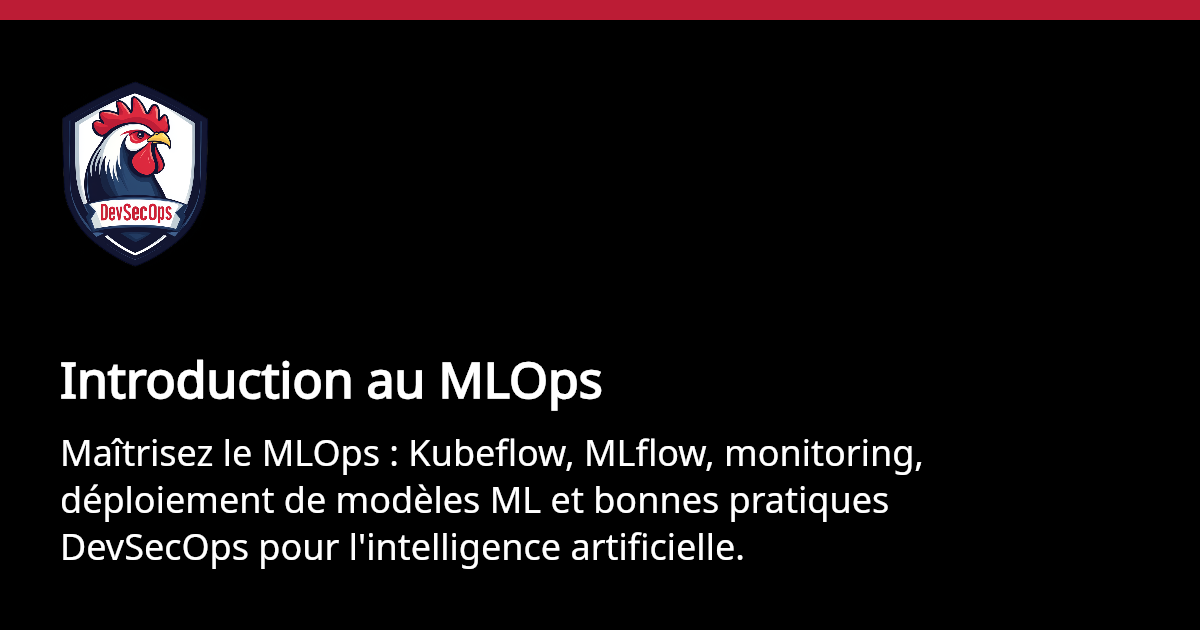 Introduction au MLOps | Stéphane ROBERT