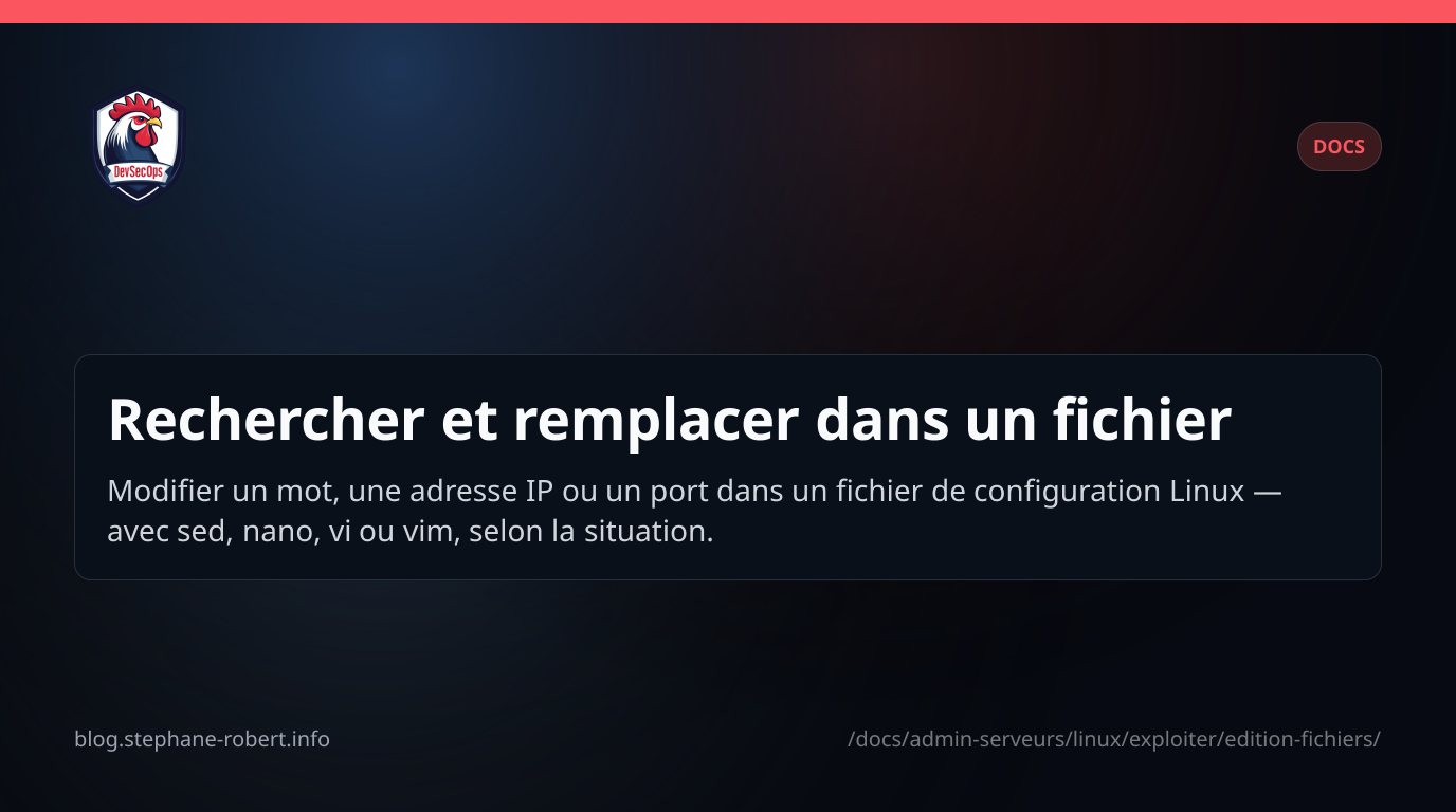 Rechercher et remplacer dans un fichier