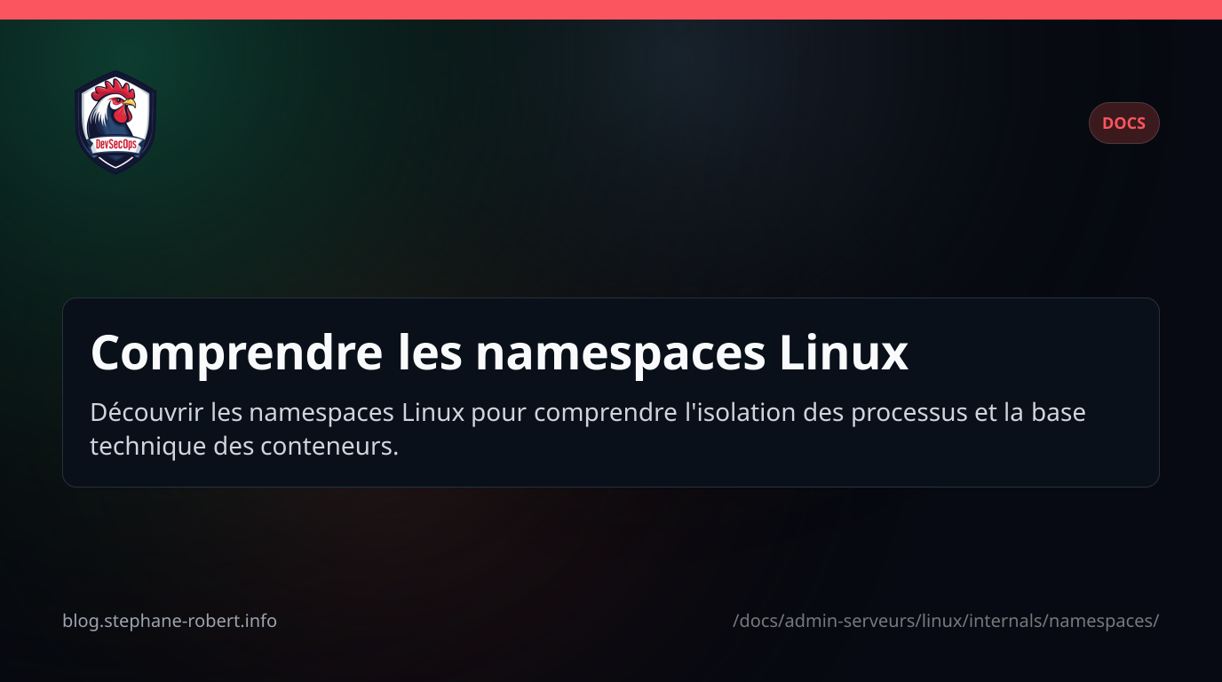 Comprendre les namespaces Linux