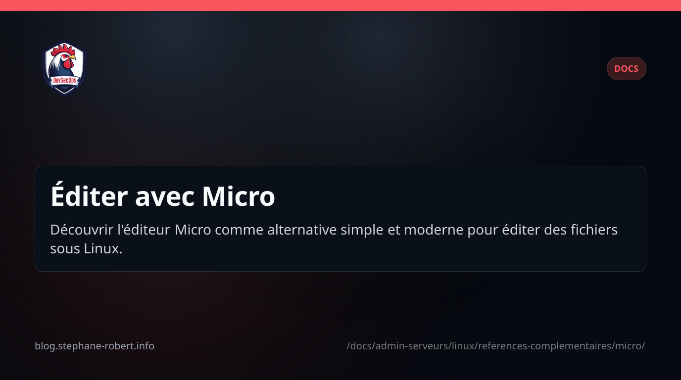 Éditer avec Micro