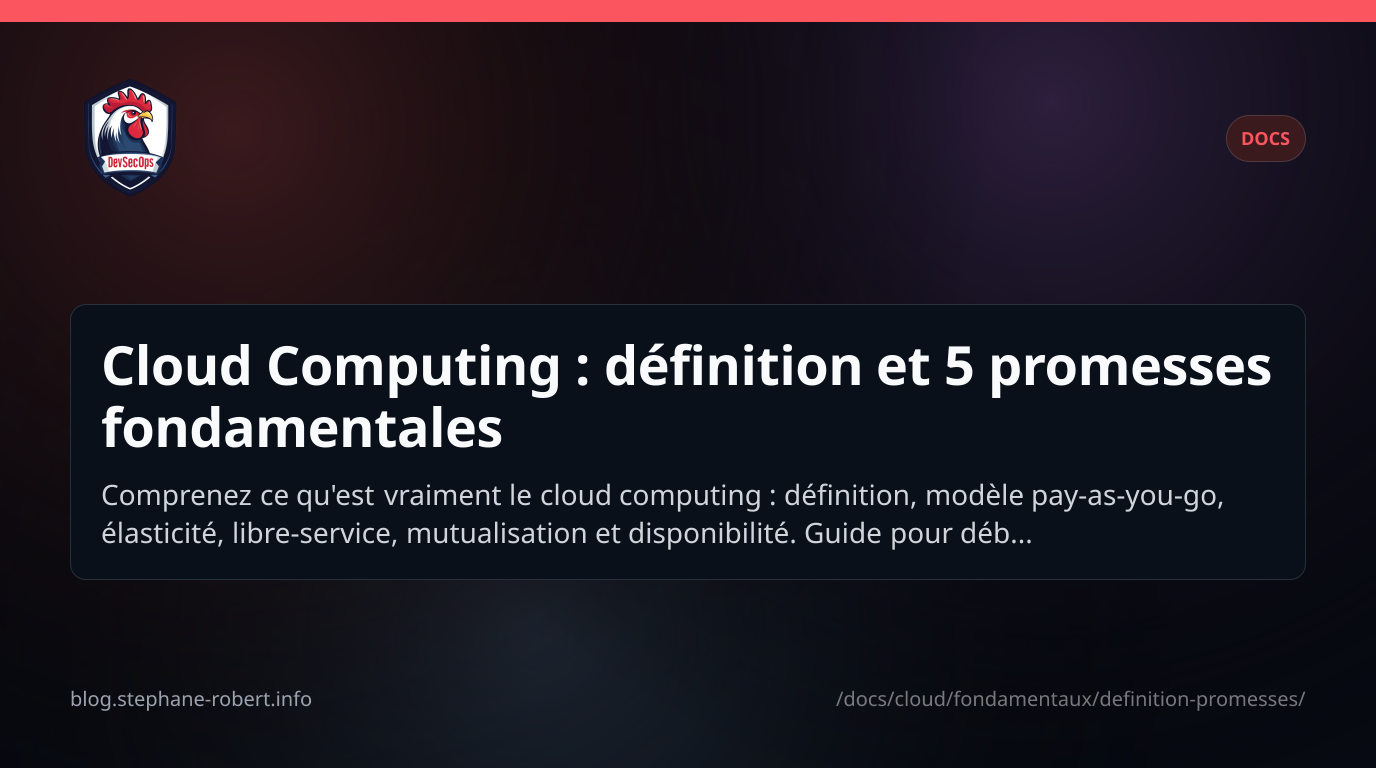 Cloud Computing : définition et 5 promesses fondamentales