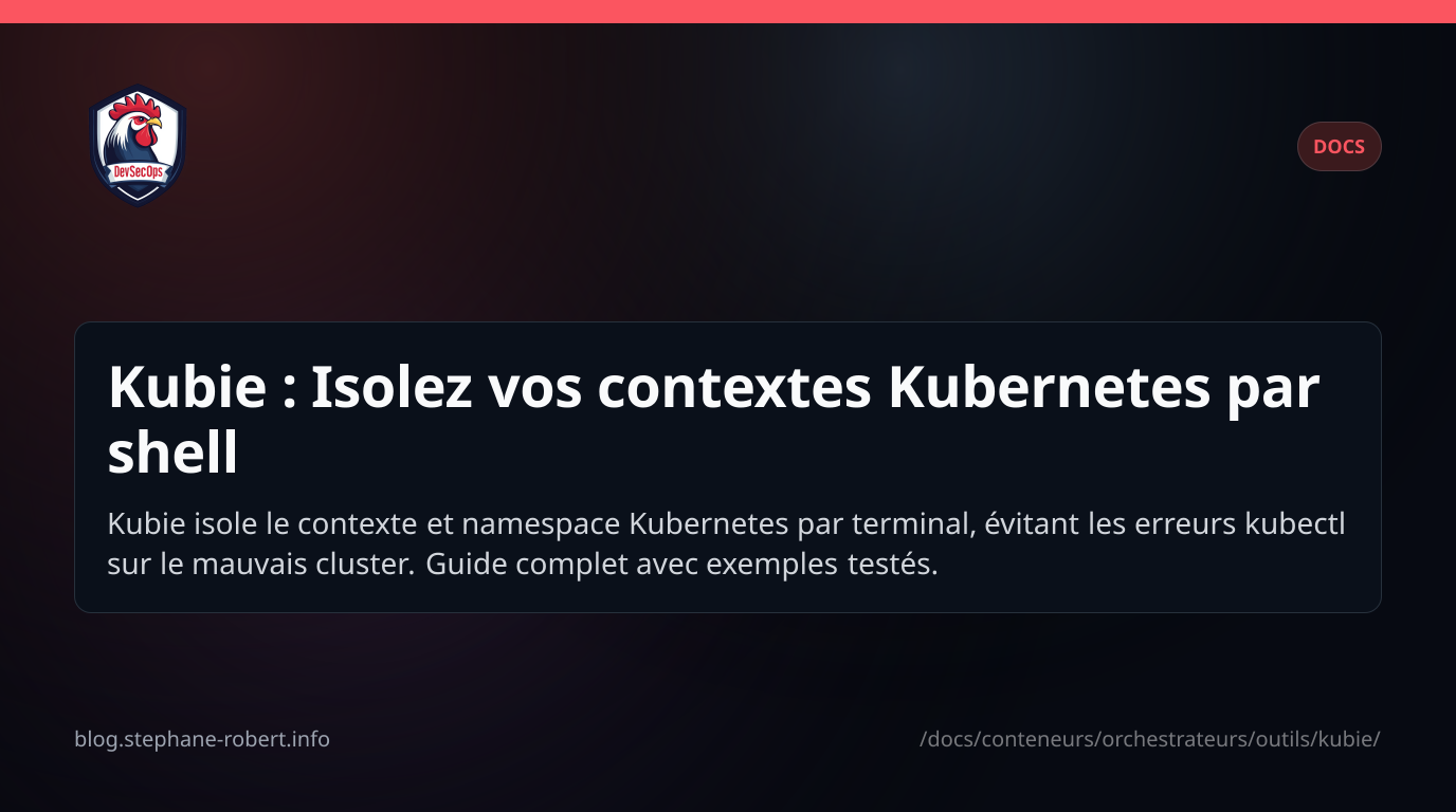 Kubie : Isolez vos contextes Kubernetes par shell