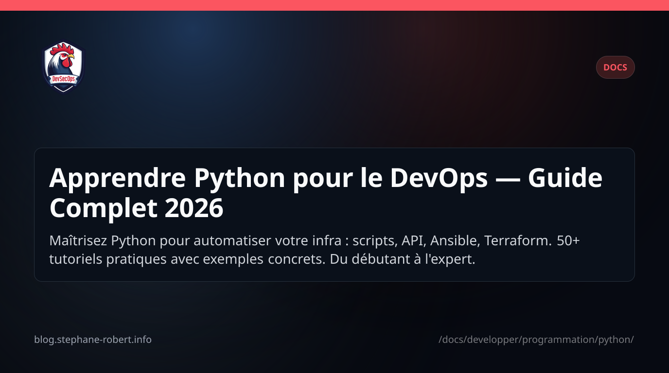 Apprendre Python pour le DevOps — Guide Complet 2026