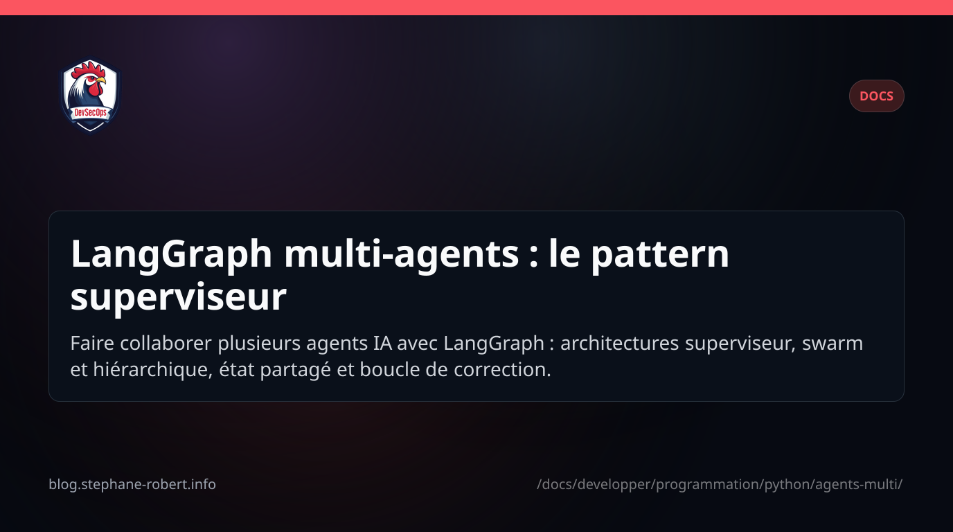 LangGraph multi-agents : le pattern superviseur