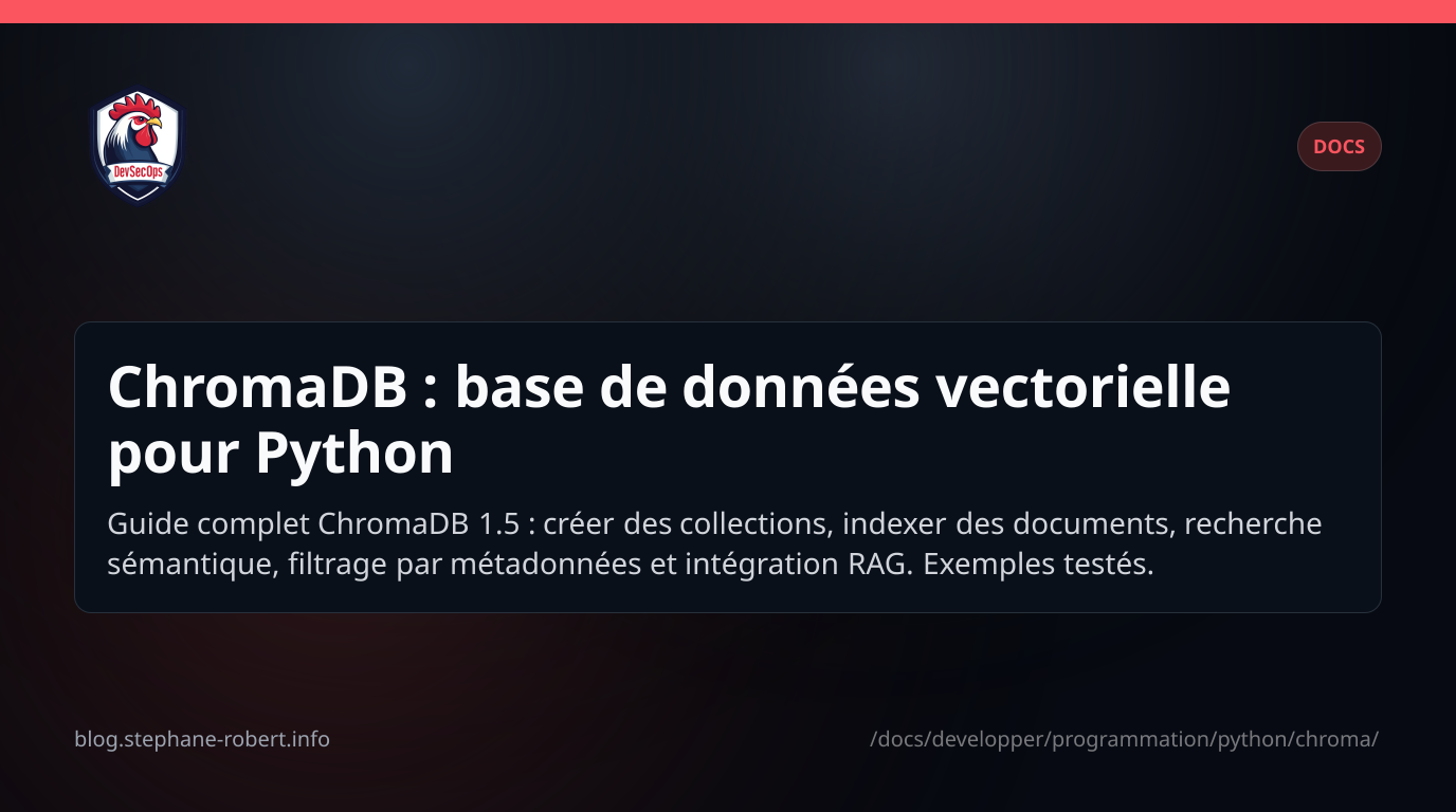 ChromaDB : base de données vectorielle pour Python