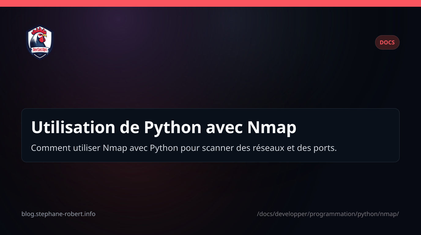 Utilisation de Python avec Nmap