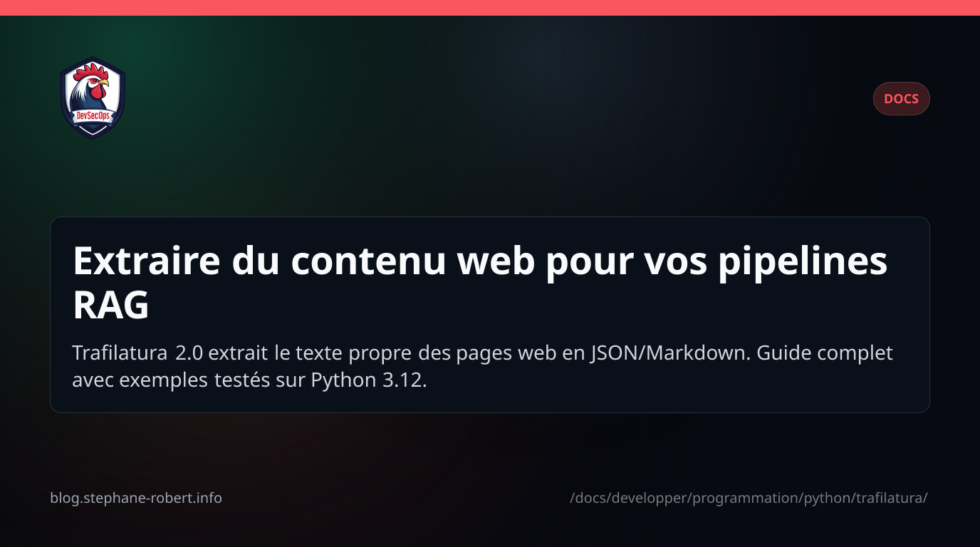 Alimenter les RAG/LLM avec Trafilatura