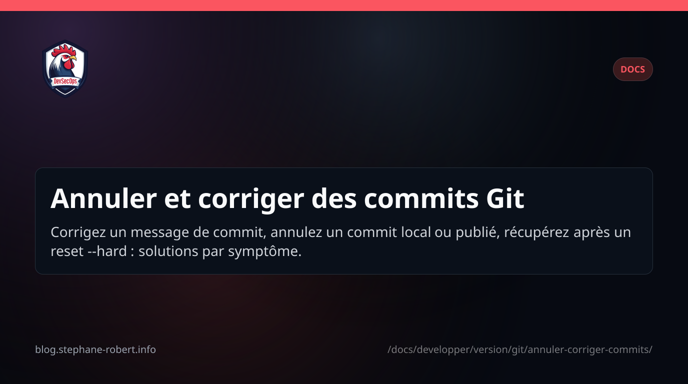 Annuler et corriger des commits Git
