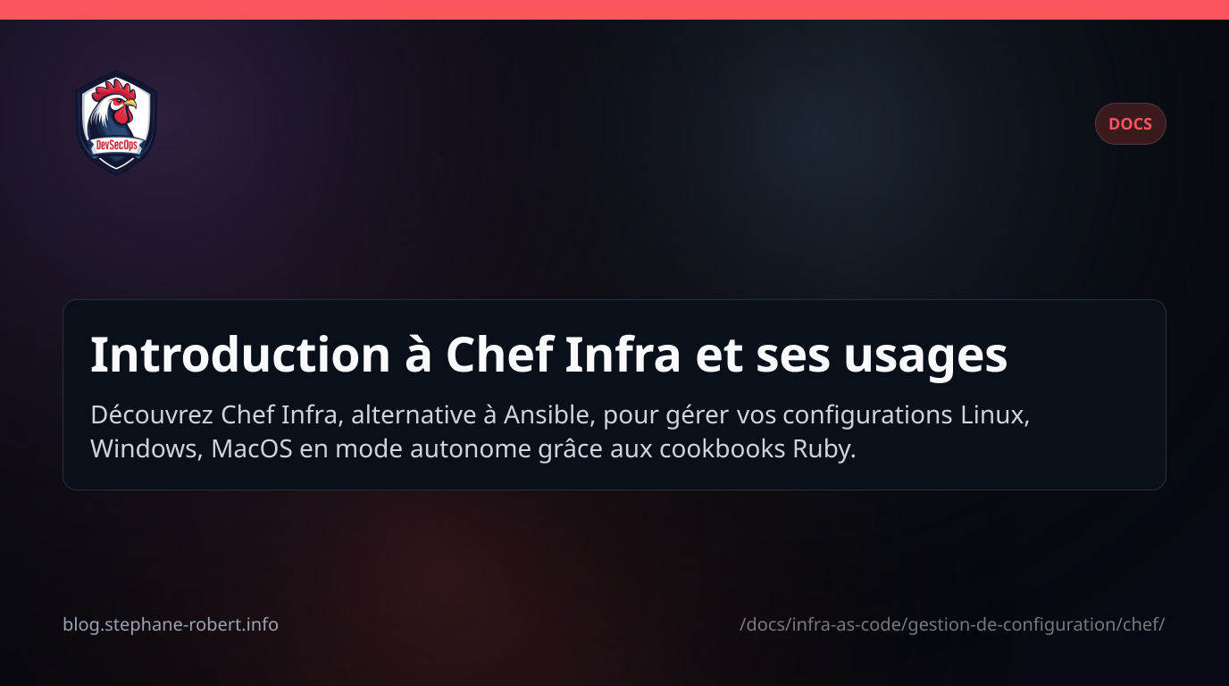 Introduction à Chef Infra et ses usages