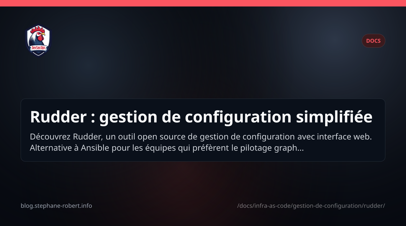 Rudder : gestion de configuration simplifiée