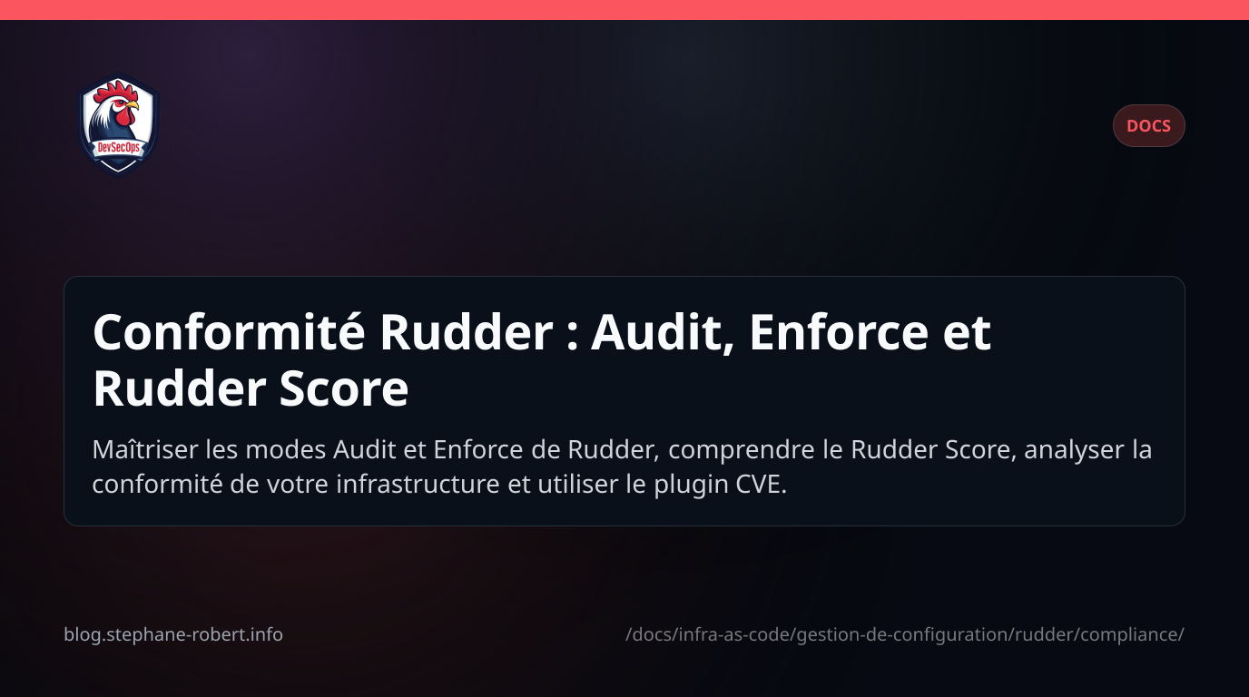 Conformité Rudder : Audit, Enforce et Rudder Score