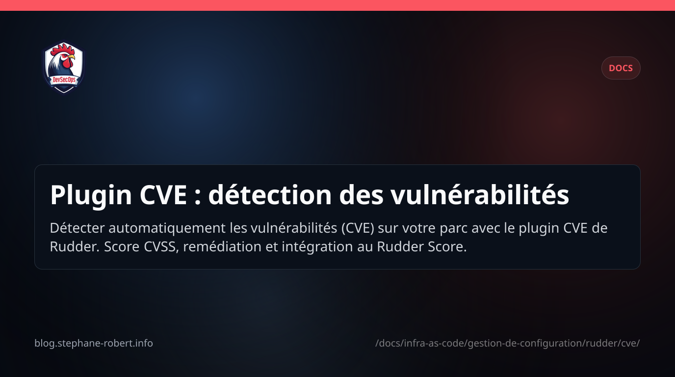 Plugin CVE : détection des vulnérabilités