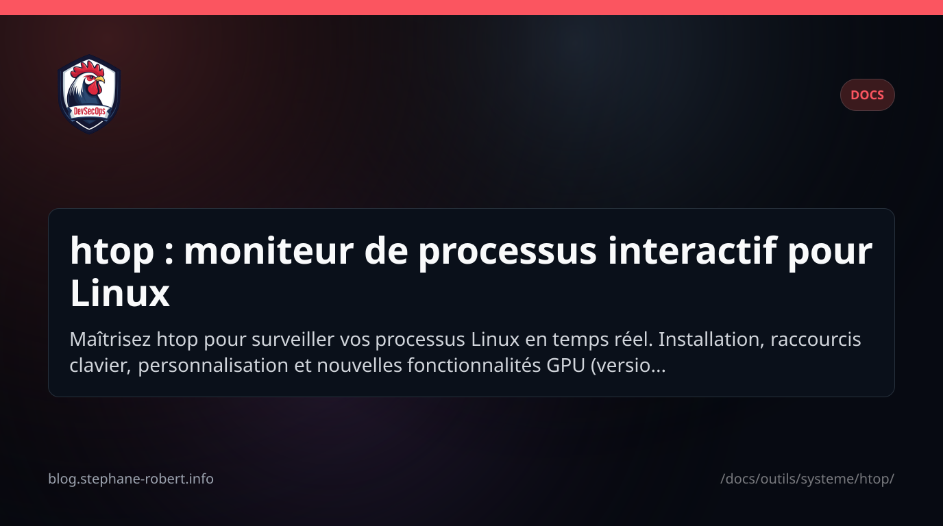 htop : moniteur de processus interactif pour Linux
