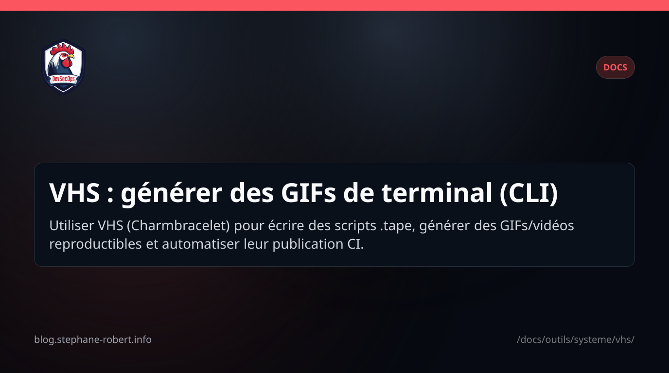 VHS : générer des GIFs de terminal (CLI)