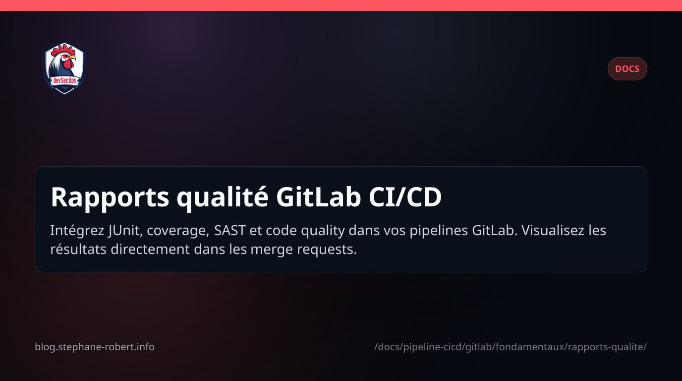 Rapports qualité GitLab CI/CD