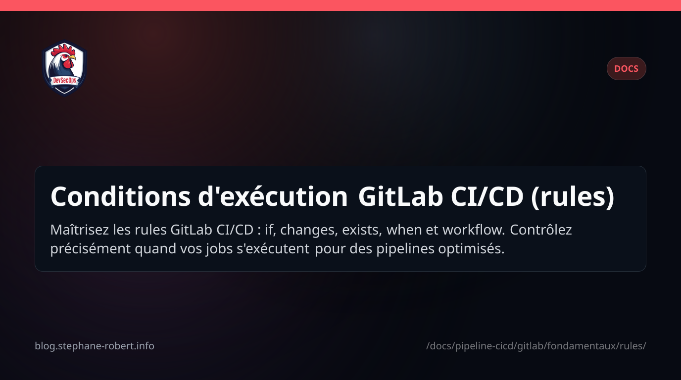 Conditions d'exécution GitLab CI/CD (rules)