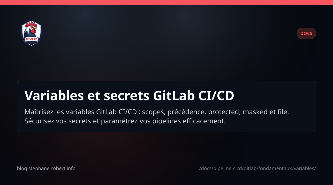 Variables et secrets GitLab CI/CD