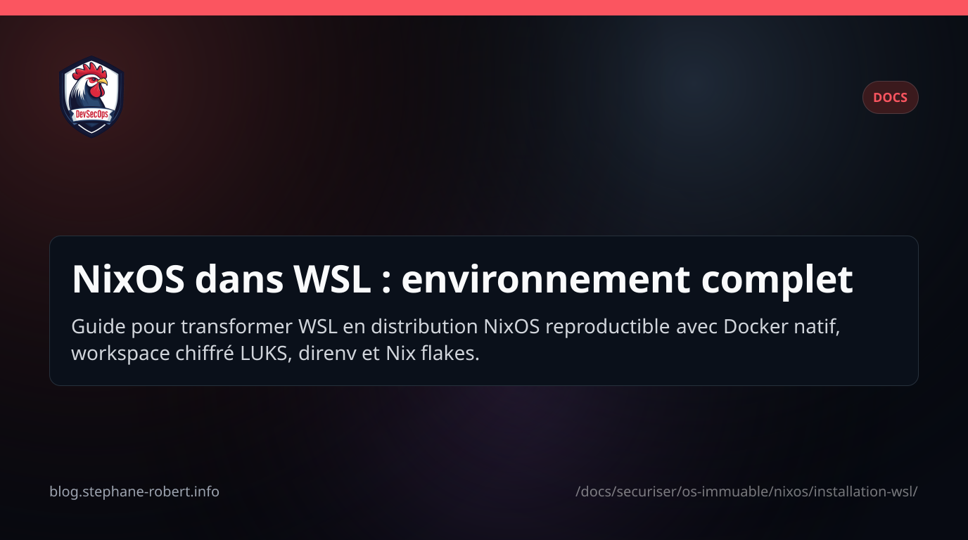 NixOS dans WSL : environnement complet