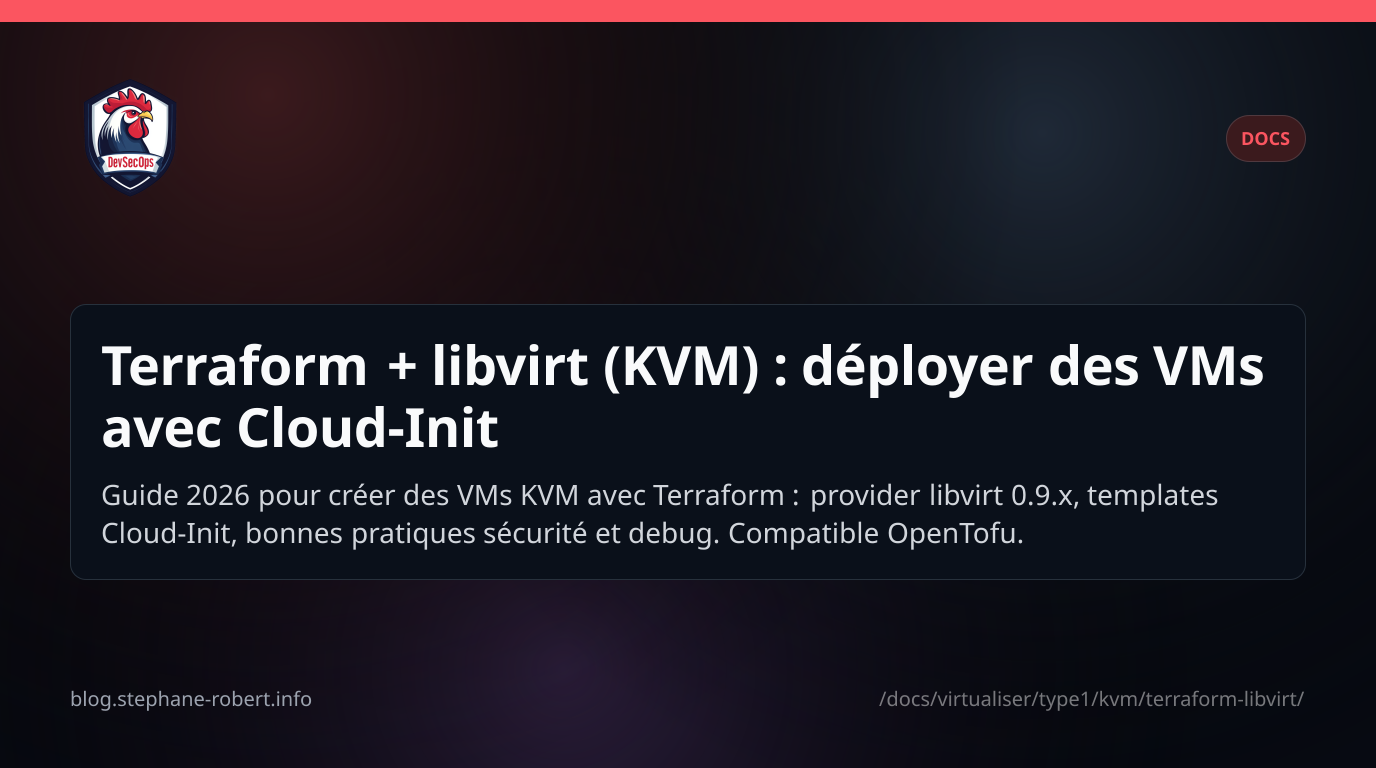 Terraform + libvirt (KVM) : déployer des VMs avec Cloud-Init