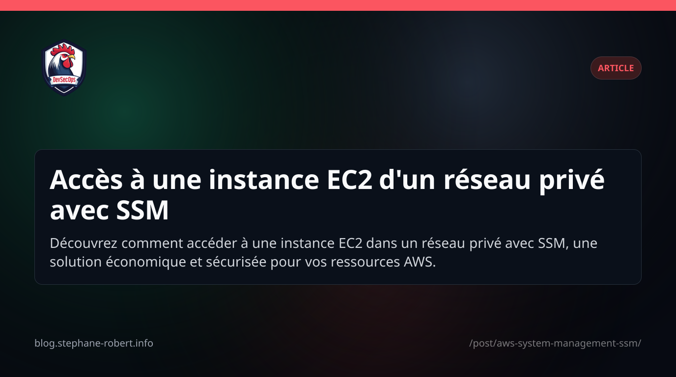 Accès à une instance EC2 d'un réseau privé avec SSM