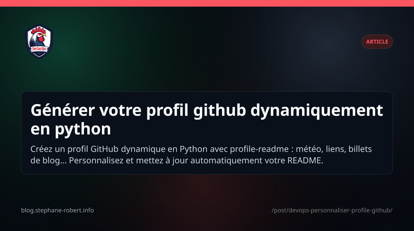 Générer votre profil github dynamiquement en python
